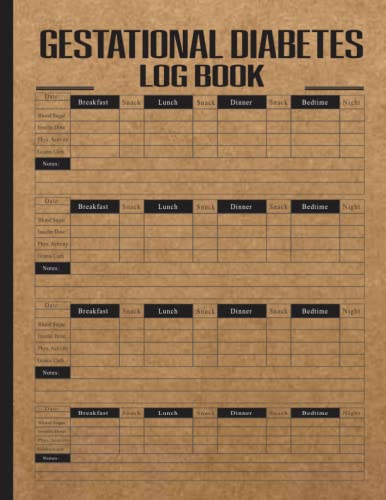 Gestational Diabetes Log Book: Diabetes Log Book, Blood Sugar Level ...