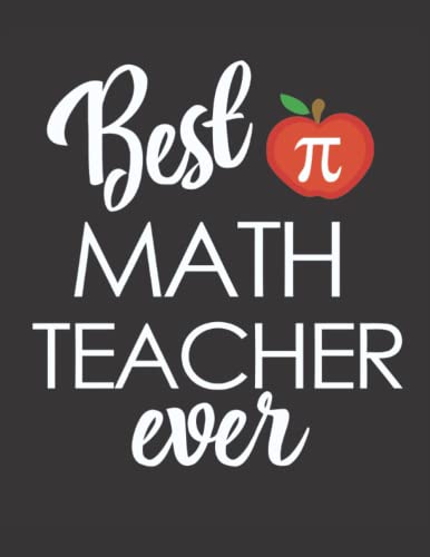Best MATH TEACHER ever: Math Notebook 1/2 Graph 4*4, 1/2 College Ruled ...