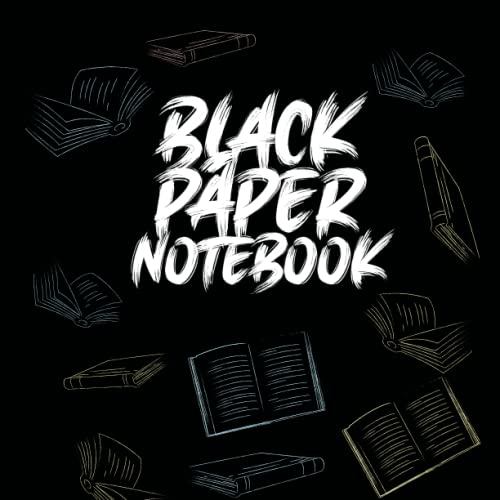 Black Paper Notebook With Lined Pages, Black Paper Sketchbook, And ...