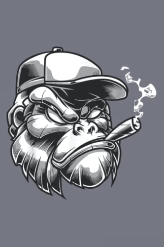 Cigar Smoking Gorilla Silverback Monkey Ape: Daily Notebook - Size ...