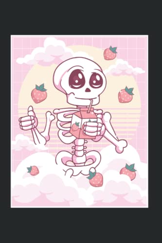 Kawaii Skeleton Strawberry Milk Japanese Kawaii Pastel Goth: Sketchbook ...