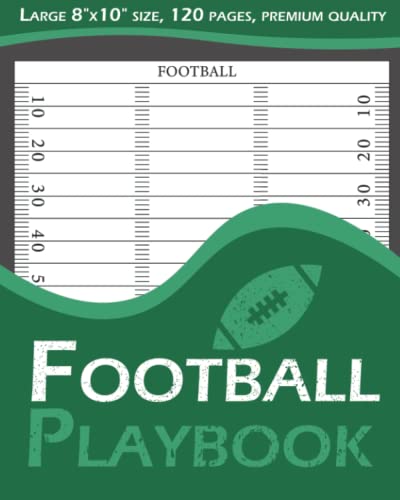 Football Playbook Notebook: 120 Simple Blank Football Field diagrams ...