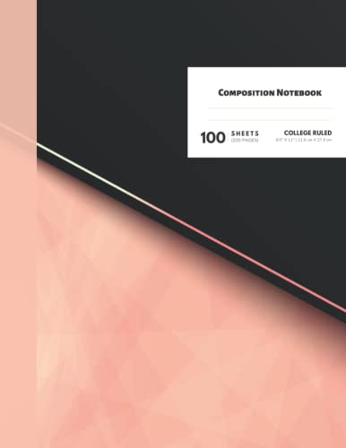 100 Sheet-Page Standard 8.5''x11'' Composition Notebook with Premium ...