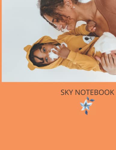 Sky notebook, A5 lined interior journal, 200 sheets (8.5 ×11 inches ...