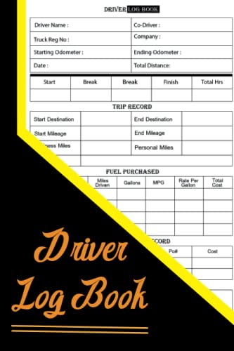 Driver log book: Daily Driver Log Book To Record Vehicle Details ...
