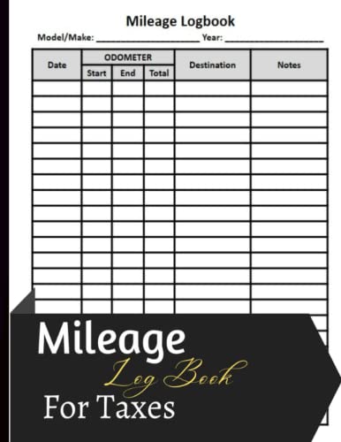 Mileage log book: Car Tracker for Business Auto Driving Record Books ...