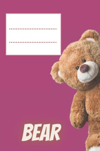 Notebook bear, bear, notebook for kids, notebook for school: notebook ...