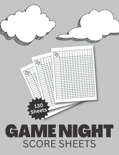Game Night Score Sheets: Simple scorekeeping gaming logbook for many ...
