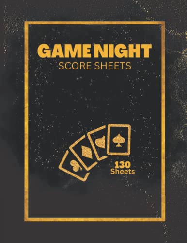 Game Night Score Sheets: Simple scorekeeping gaming logbook for many ...