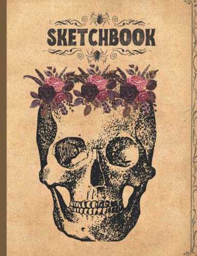 Halloween Vintage skull gothic sketchbook: Vintage Gothic dark, scary ...