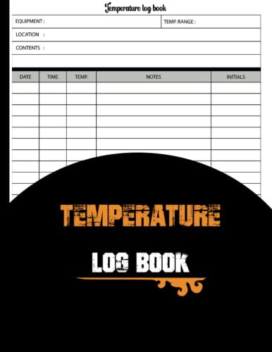 Temperature log book: Medical Log Book, Daily Temperature Log Sheet ...