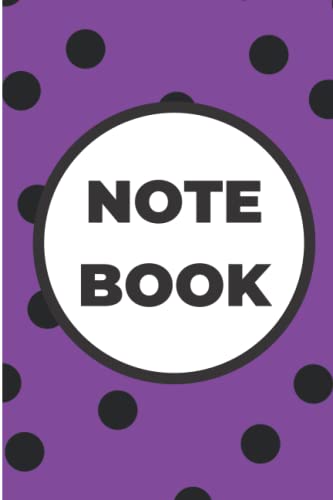 Cadmium Violet Polka Dot Design Notebook: Blank, Wide, Ruled, Lined ...