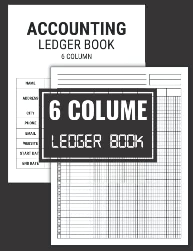 6 Column Ledger Book: Accounting Ledger Notebook 120 Pages (8.5 x 11 ...