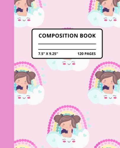 Composition Notebook: Lovely Rainbows Composition Notebook for Girls ...