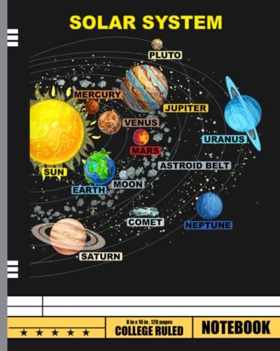 Solar System Graphic Planets Space Education Notebook: Planets Lover ...