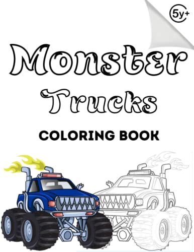 Monster Trucks Coloring Book" Kids Mega Trucks Coloring Book, For ...