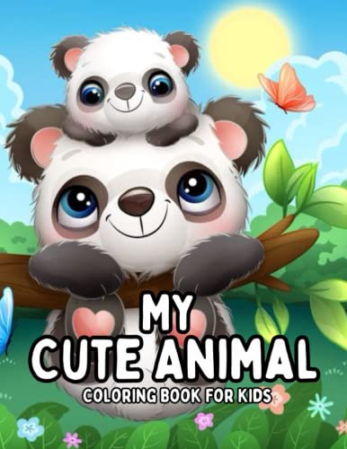 My Cute Animal Coloring Book For Kids: Fun &Easy Animals Coloring Book ...