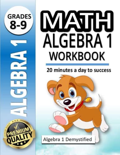Math Algebra 1 Workbook: Algebra 1 Demystified | Workbook for Success ...