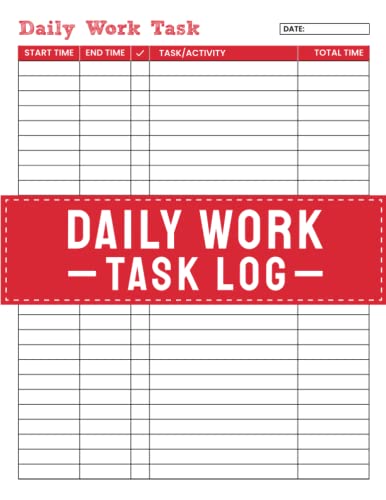 Daily Work Task Log Book: The Best Daily Productivity Planner ...