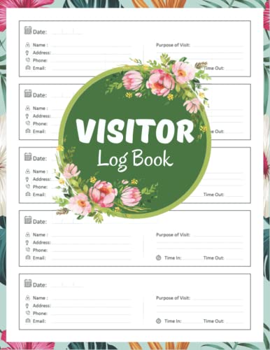 Visitor Log Book: Logbook for Front Desk Security, Business, Doctors ...