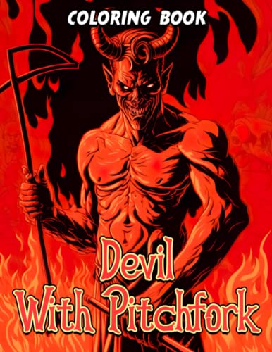 Devil With Pitchfork Coloring Book: Great Coloring Pages With ...