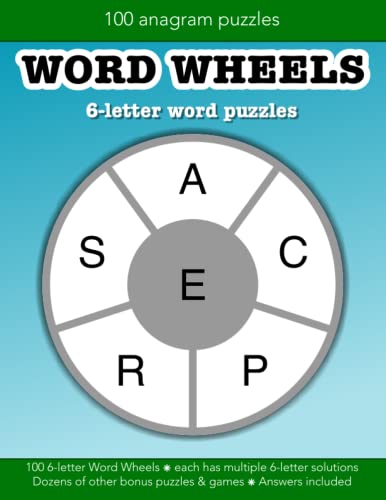 100 Word Wheel anagram puzzles: 6-letter word puzzles: Education ...