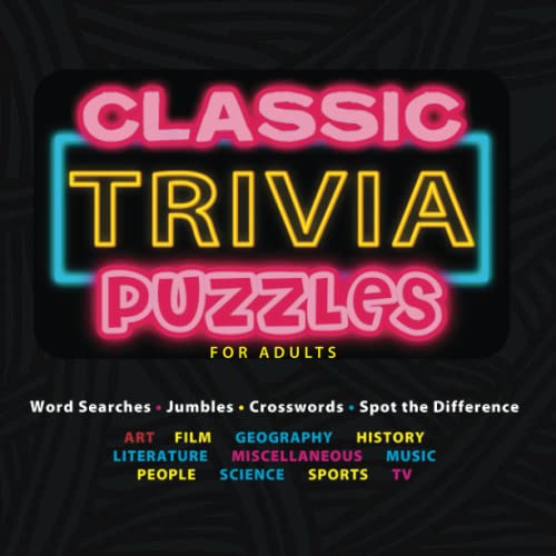 Classic Trivia Puzzles for Adults: Trivia game challenges using ...