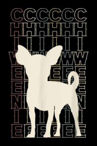 Notebook Cute Retro Chiweenie Silhouette Gift design for Chiweenies ...