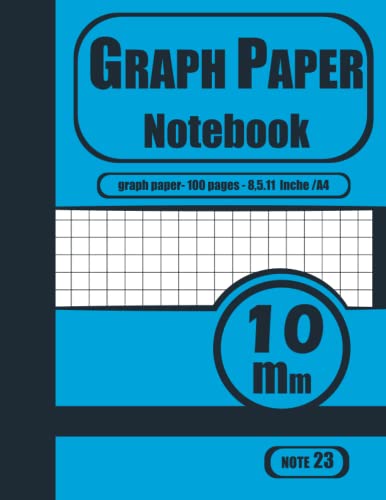 Graph Paper: 1cm squared paper notebook a4:math notebook:100 Pages ...