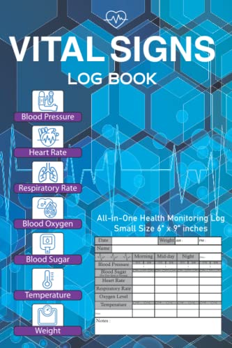 vital signs log book | Health Monitoring Journal and Daily Medical ...