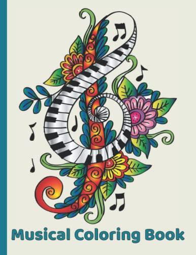 Musical Coloring Book: An Musical Adults Coloring Book with Musical ...
