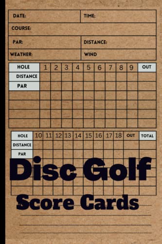 Disc Golf Score Cards: Disc Golf Score Sheets | Miniature Golf ...