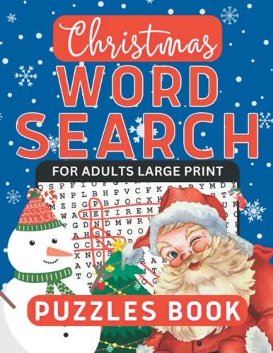 Christmas Word Search Puzzles Book for Adults Large Print: Merry ...