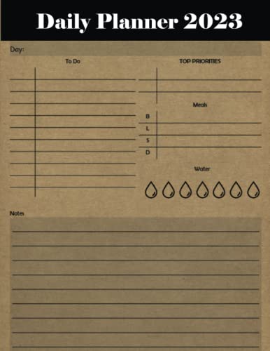 2023 Daily Planner: One year daily planner with holidays, To-do list ...