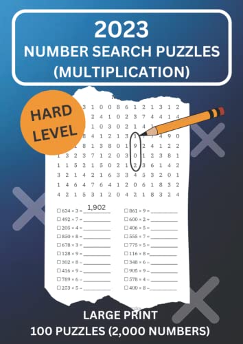 2023 Brain Games, Number Search Puzzles by Multiplication Volume 1: ...