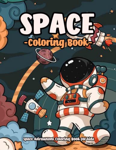 Space Coloring Book for kids: Cute Coloring Book With Fun Facts of ...