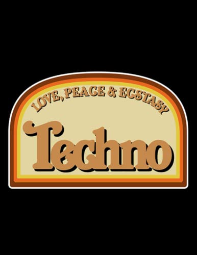 Techno Love Peace and Pill MDMA Molly Rave Ecstasy 420 Journal: 8.5"x11 ...