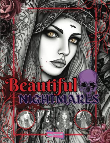 Beautiful Nightmares: A Gothic Women's Coloring Book by Holly Fernando ...