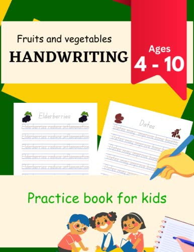 Fruits and Vegetables handwriting practice book for kids by The ...