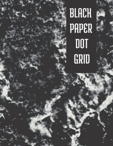 Black Paper Dot Grid: Big Blank Drawing Writing Doodling & Sketching ...