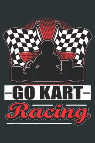 Go Kart Racing Funny Red Silhouette: Notebook Journal lined 6X9 inch ...