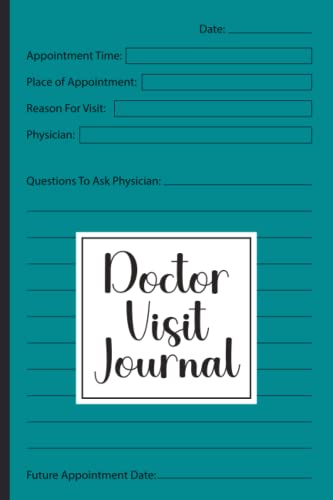 Doctor Visit Journal: My Doctor Visit Record & Health Tracker Log Book ...