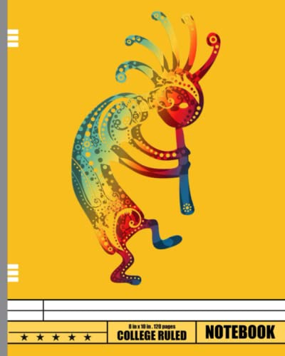 Native American Kokopelli with Ornaments Gradients Notebook: Native ...