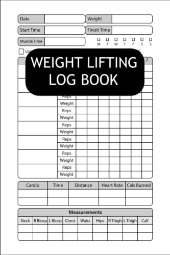 Weight Lifting Log Book: Workout Journal for Men and Women, Exercise ...