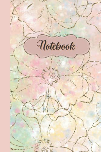 Pink and Gold Floral Notebook: 6x9 inches| Pink and Gold Soft Covered ...