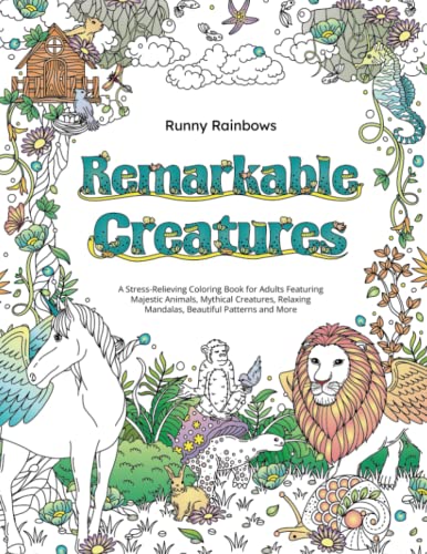 Remarkable Creatures: A Stress-Relieving Coloring Book for Adults ...