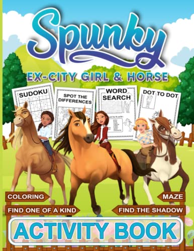 Spunky Ex-city Girl And Horse Activity Book: Puzzle Books Christmas ...