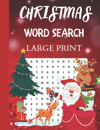 Christmas Word Search for Adults Large Print: Christmas Word Search for ...