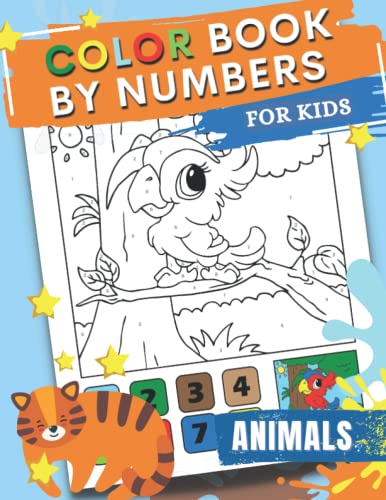 Color Book by Numbers for Kids: Activity book for kids ages 4-8 with ...