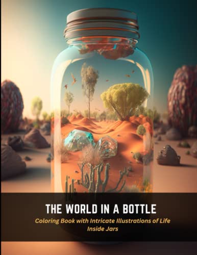 The World in a Bottle: Coloring Book with Intricate Illustrations of ...